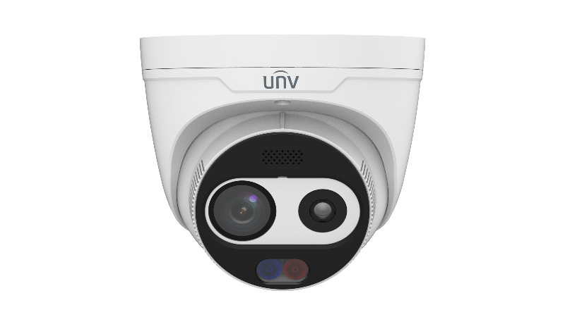 UNV Thermal & Optical Turret Camera (4MP) with Dual-spectrum Lens